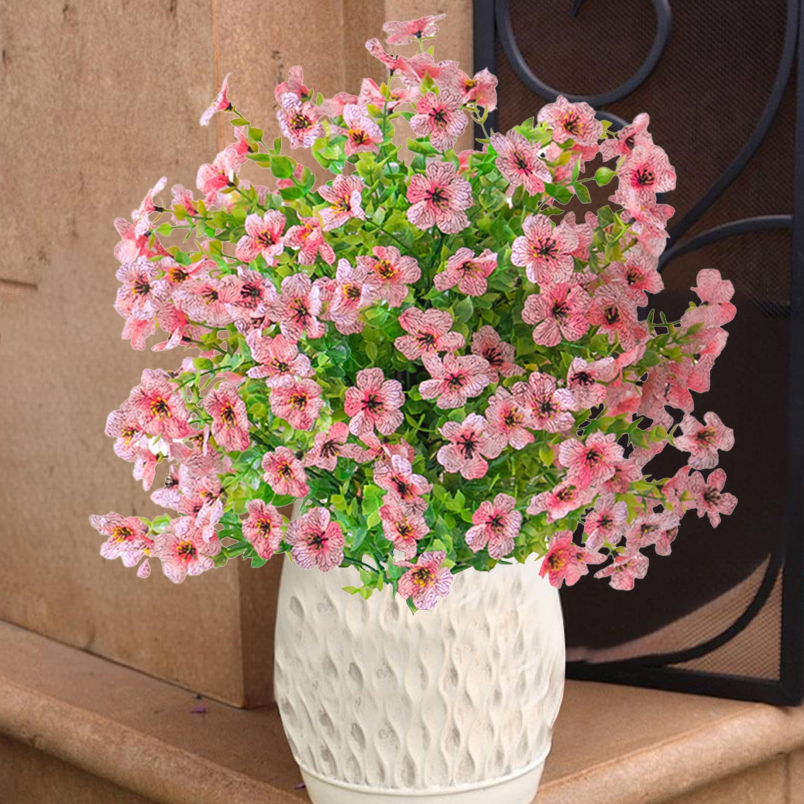 Pxyqht Artificial Fake Flowers for Outdoor Decoration, Realistic Silk ...