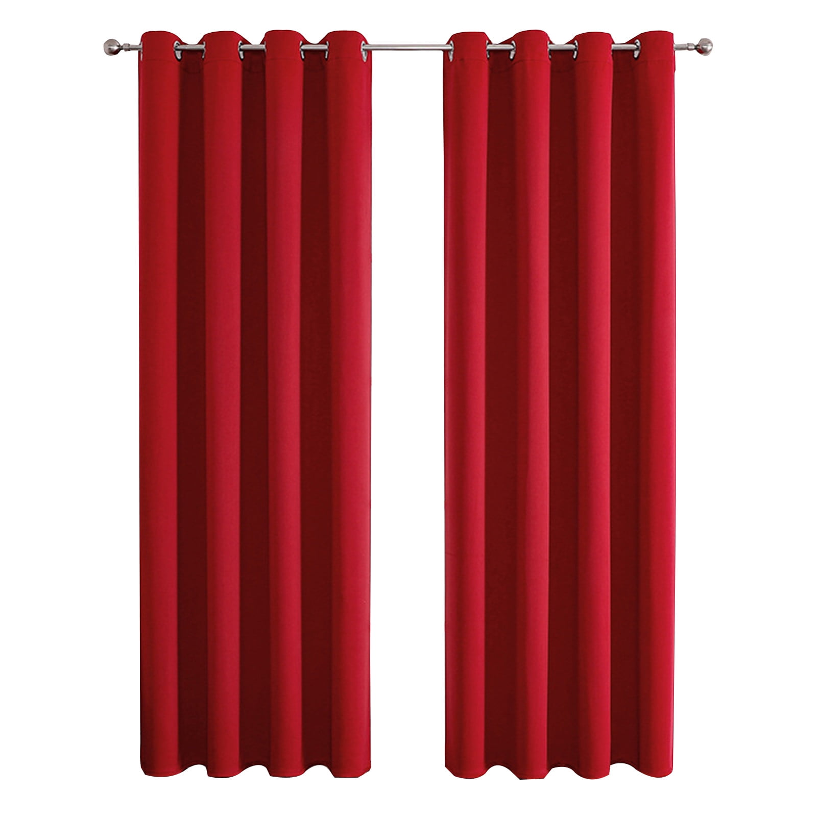 Pxyqht Elegant Polyester Curtain Panel Pair Insulated Window Treatments ...