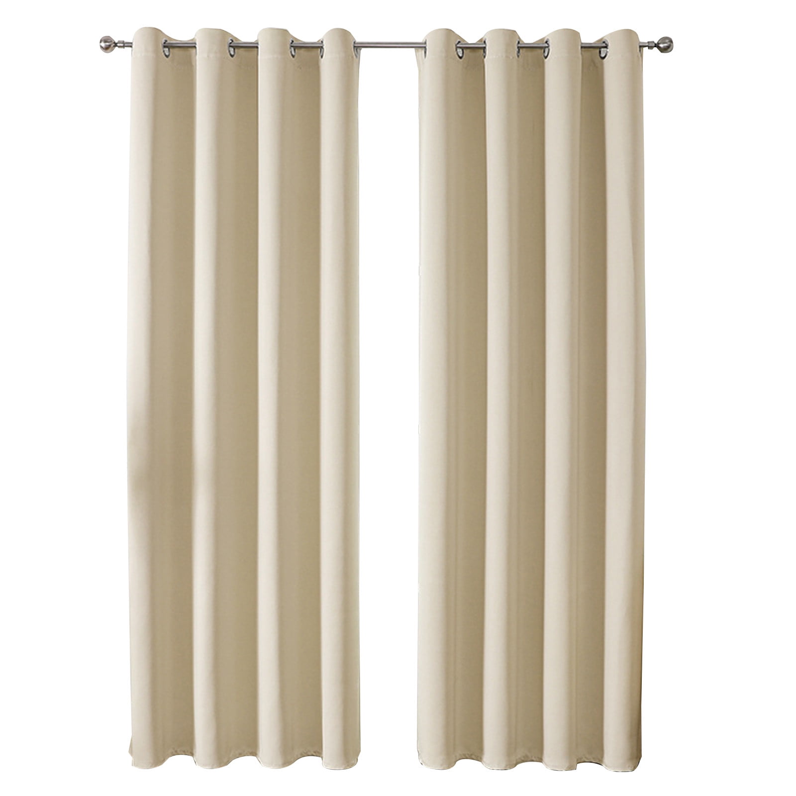 Pxyqht Elegant Polyester Curtain Panel Pair Insulated Window Treatments ...