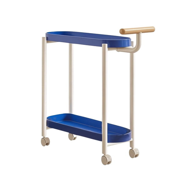 Pxyqht Rolling Side Table with Wheels,Mobile End Table for Bedroom and ...