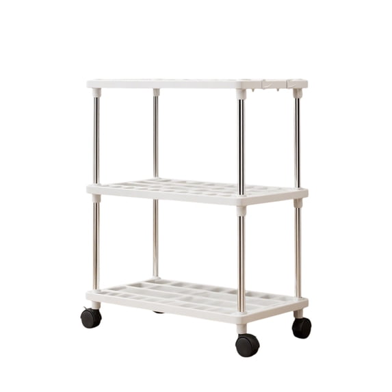 Pxyqht Rolling Storage Shelves with Wheels Multi-Purpose Plastic ...