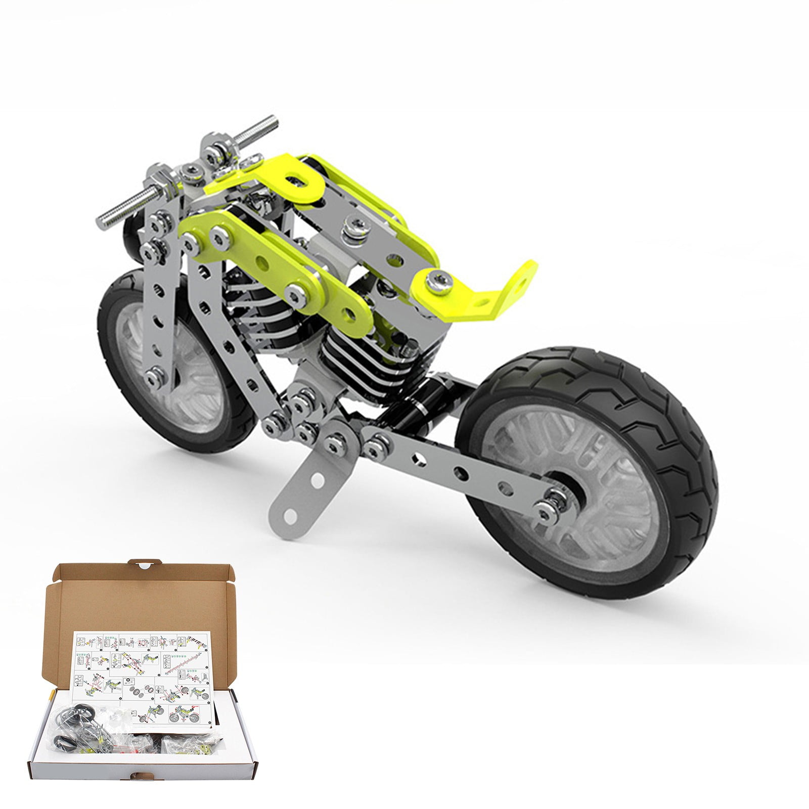 Pyaiiner Building Car Metal Model Kits STEM Building Toys Erector Set ...