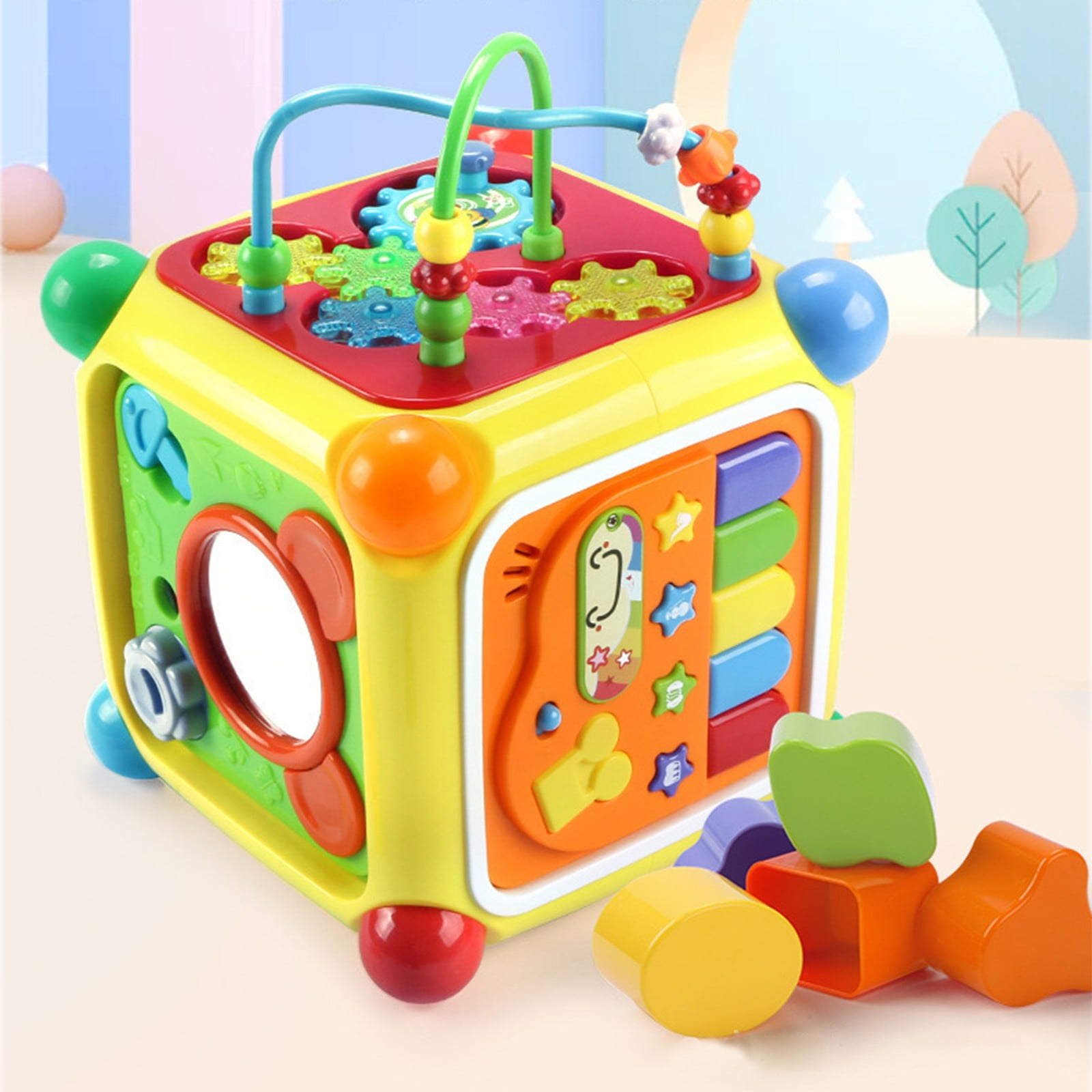Pyaiiner Children's Six-Sided Box Toy Fun and Educational Shape Sorting ...