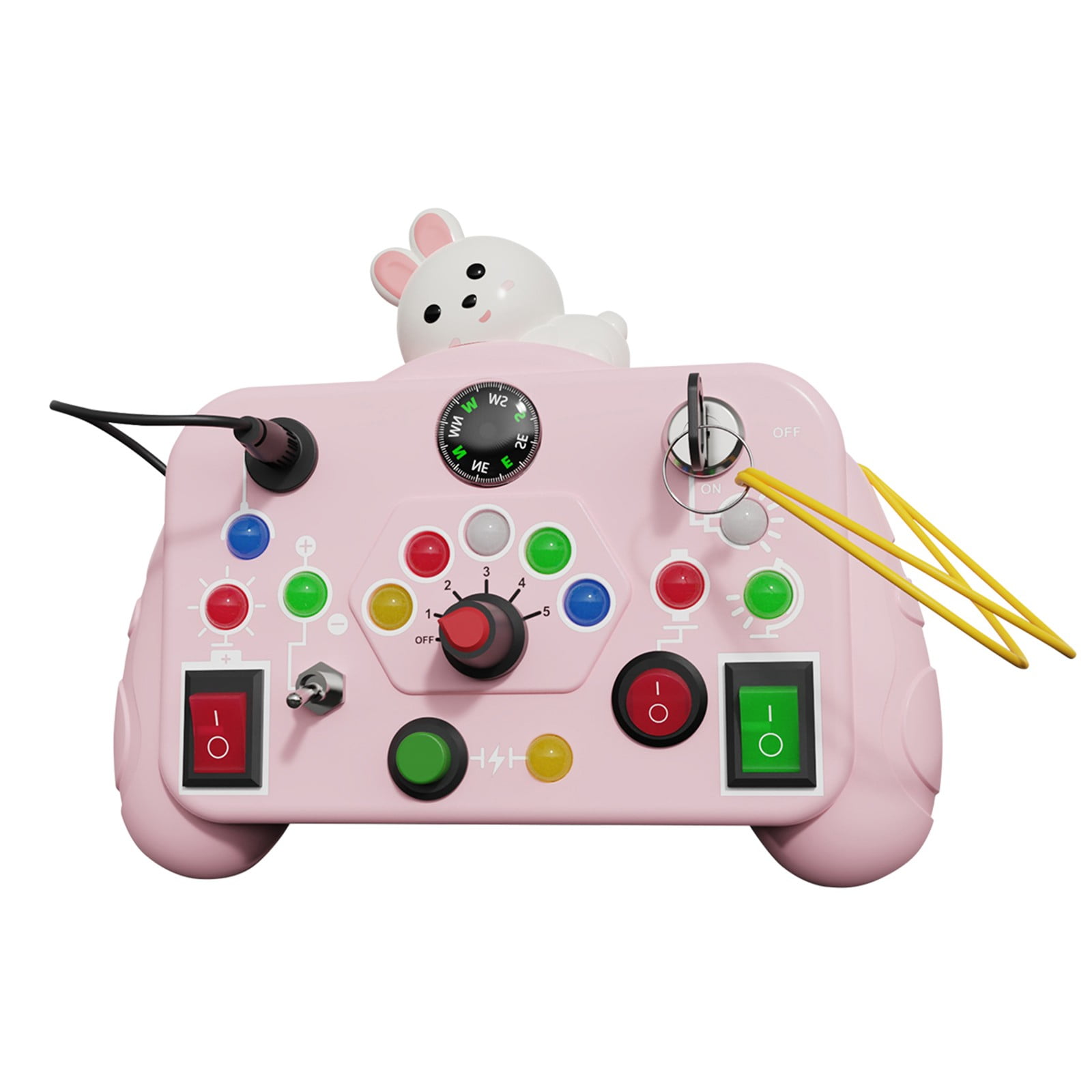Pyaiiner Cute Pet Busy Machine Early Education Toy Traffic Light Switch ...