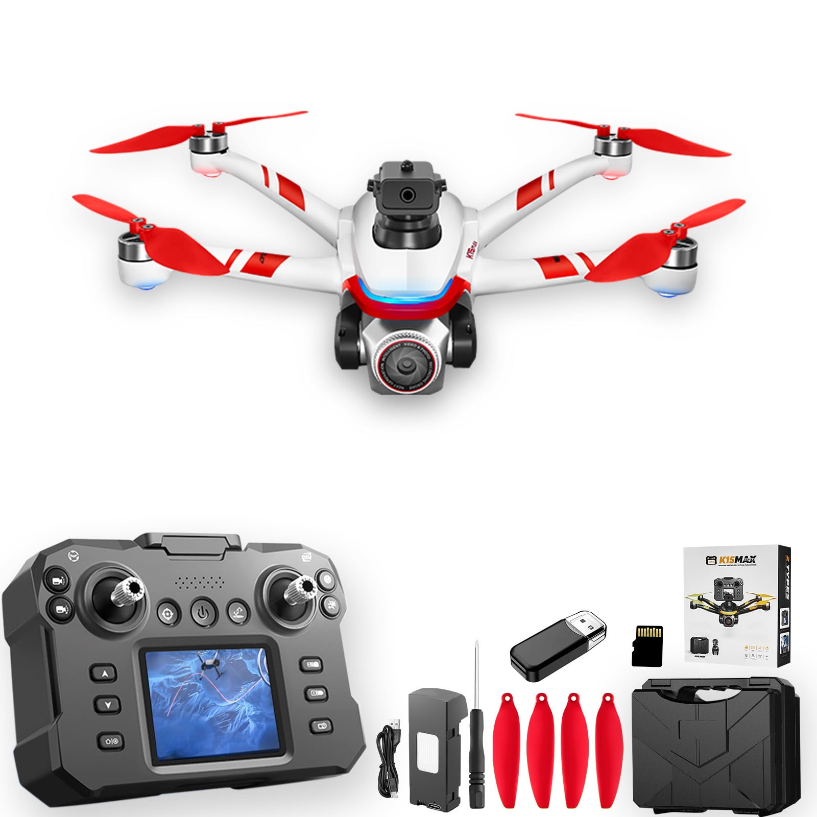 Pyaiiner Drone with HD 1080P Rechargeable Screen Remote Control ...