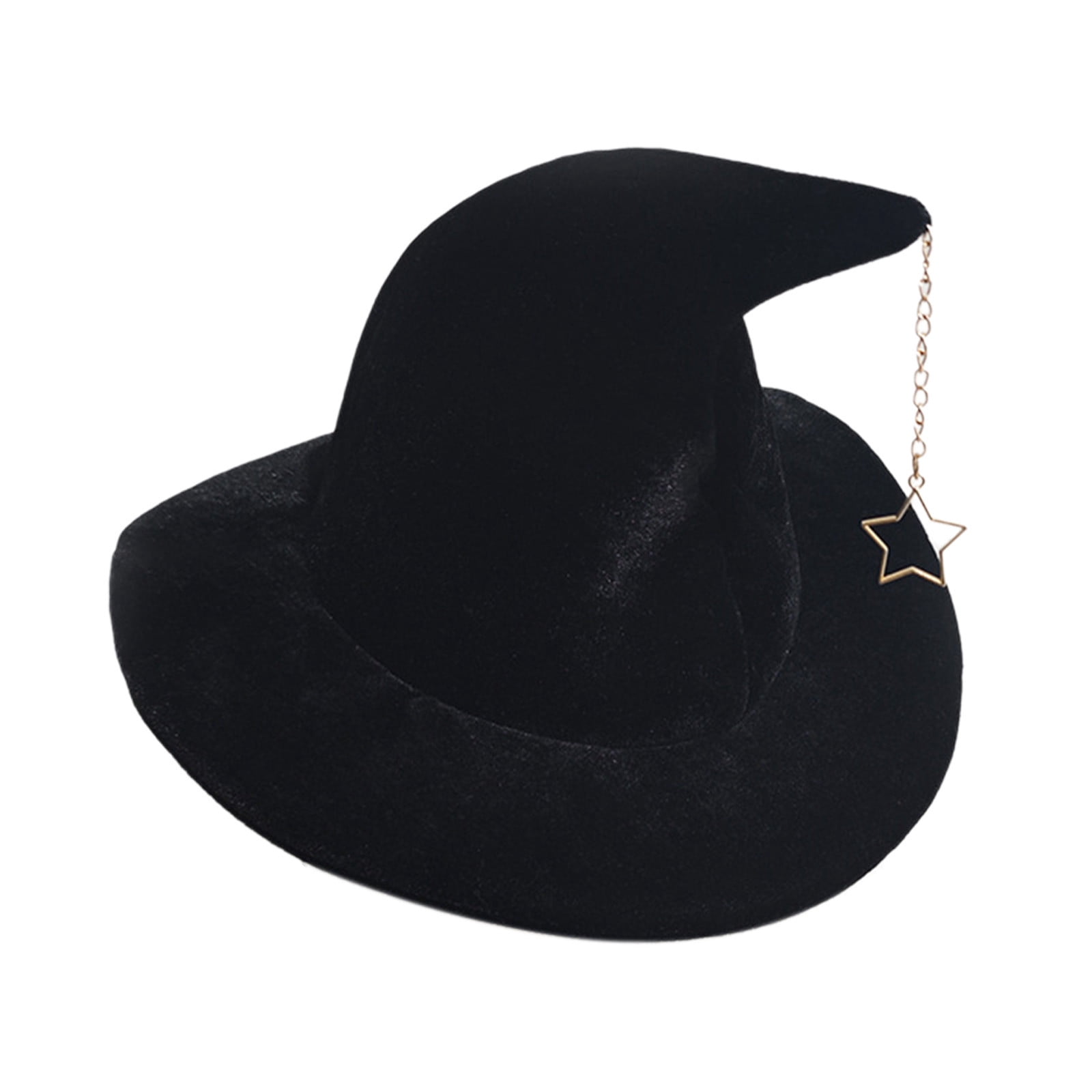 Pyaiiner Halloween Witch Hat Party Decoration Pointed Cap with Brim for ...