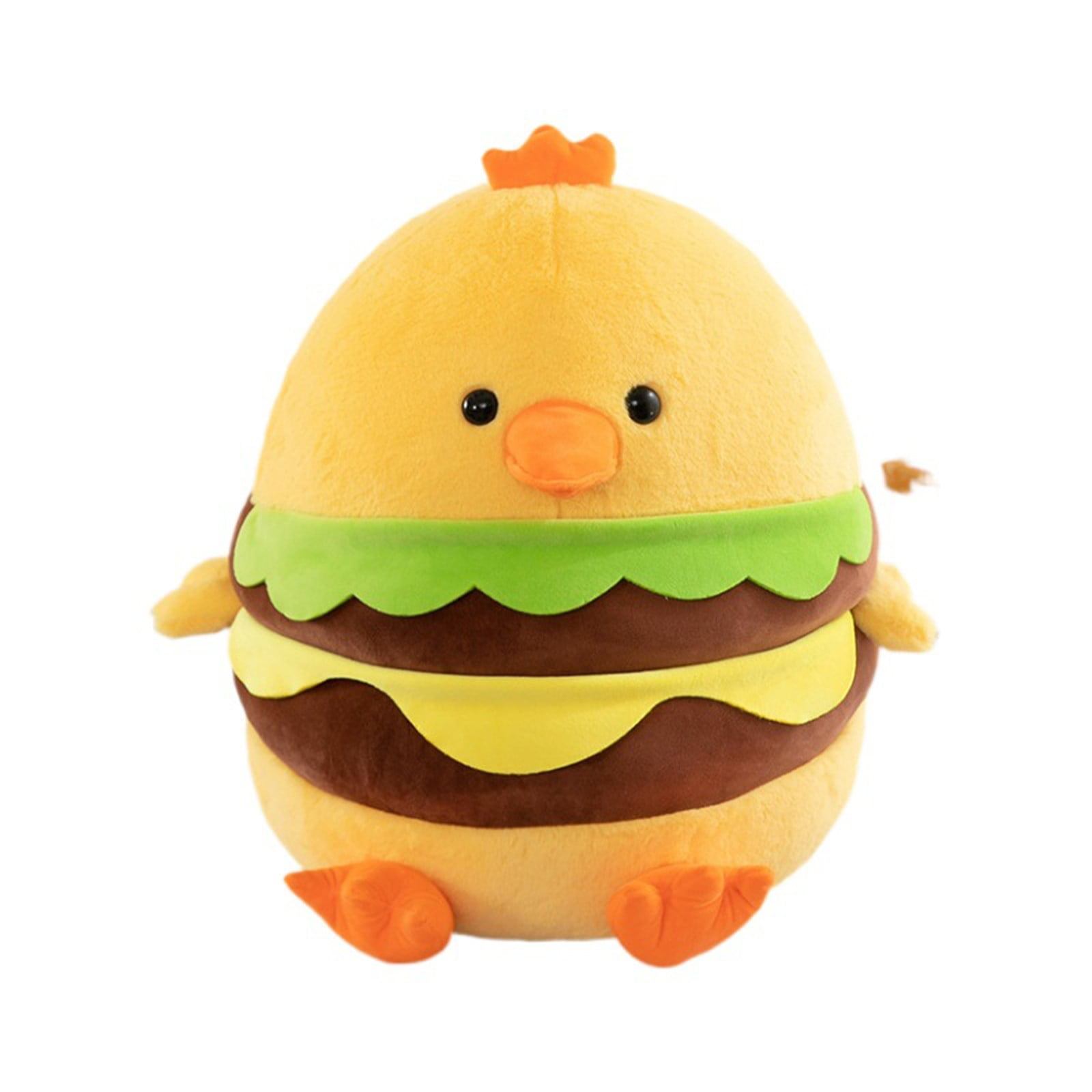 Pyaiiner Hamburger Chicken Plush Toy Adorable Stuffed Animal and Cuddle ...