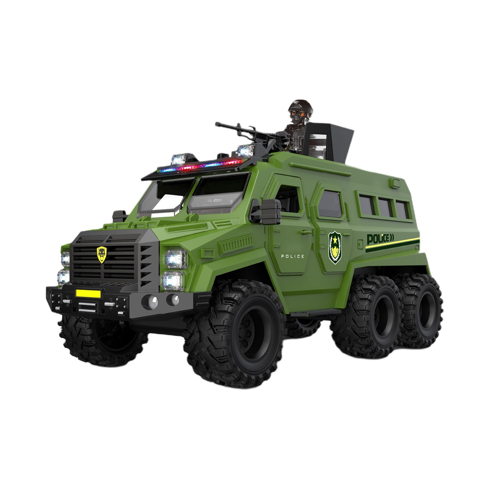 Pyaiiner Large 6-Wheel Off-Road Car Toy Inertia Vehicle with Sound and ...