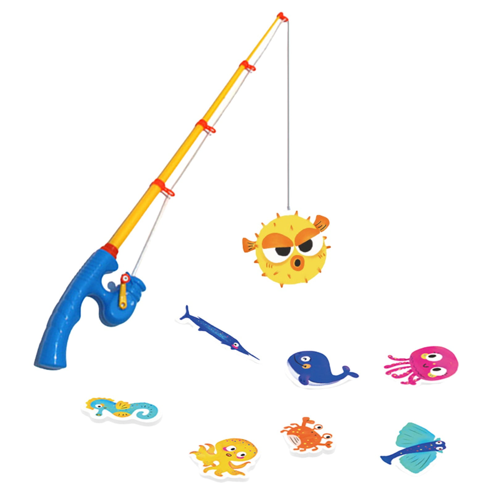 Pyaiiner Magnetic Fishing Toy Include Toy Fishing Pole and Fishes Mini ...