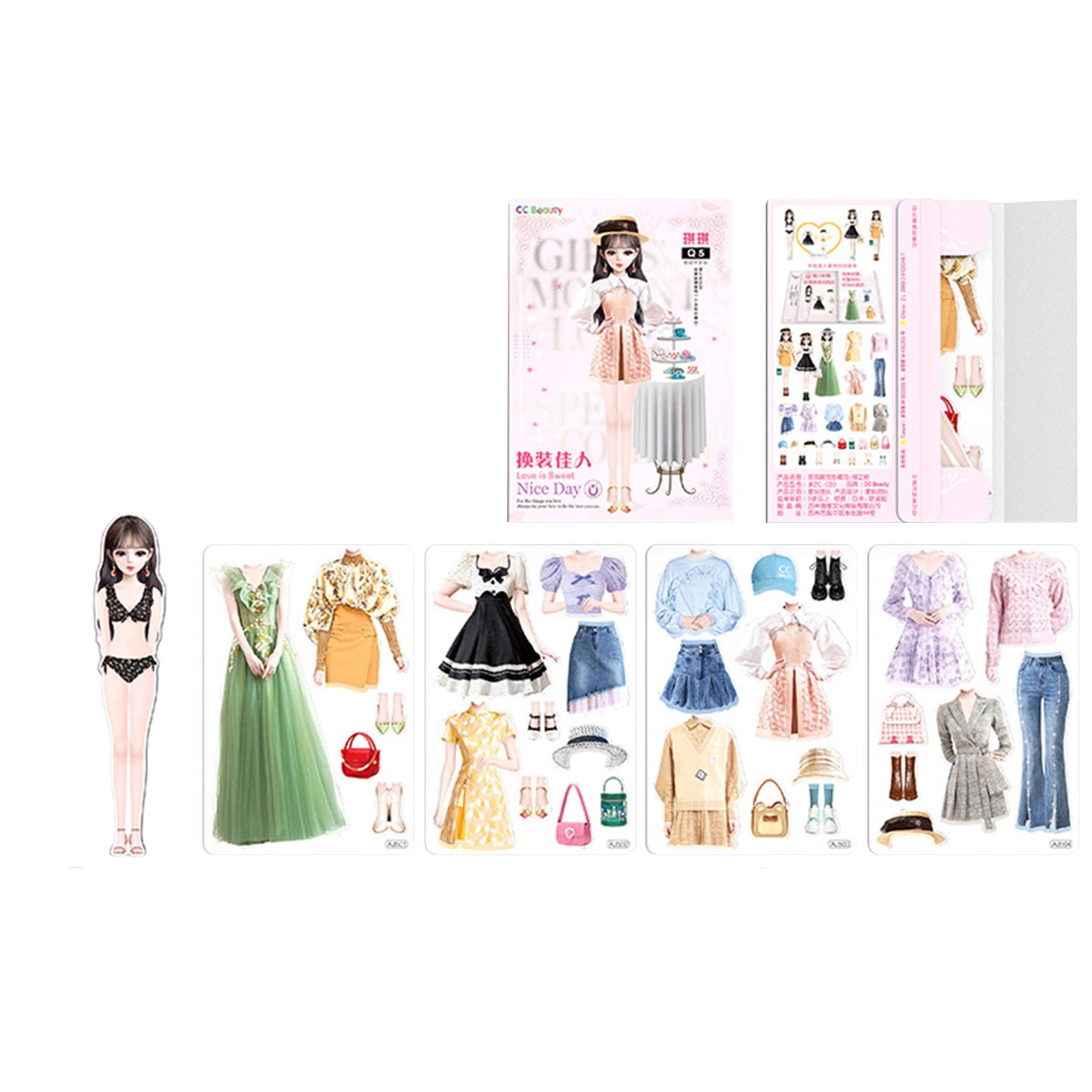 Pyaiiner Princess Magnetic Dress Up Stickers Reusable Girl Puzzle ...