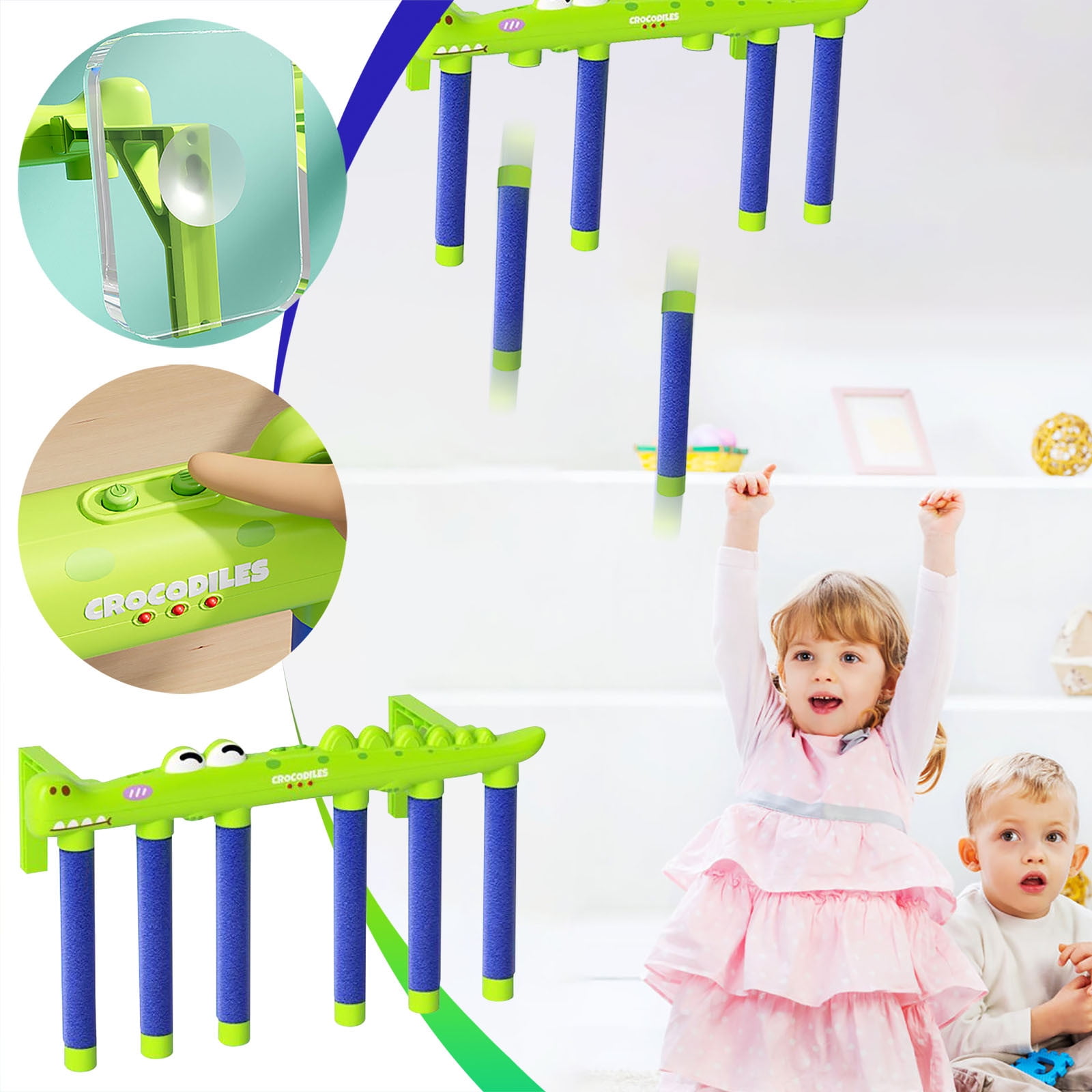 Pyaiiner Stick Drop Game Toys Dinosaur Pattern Reaction Time Training ...