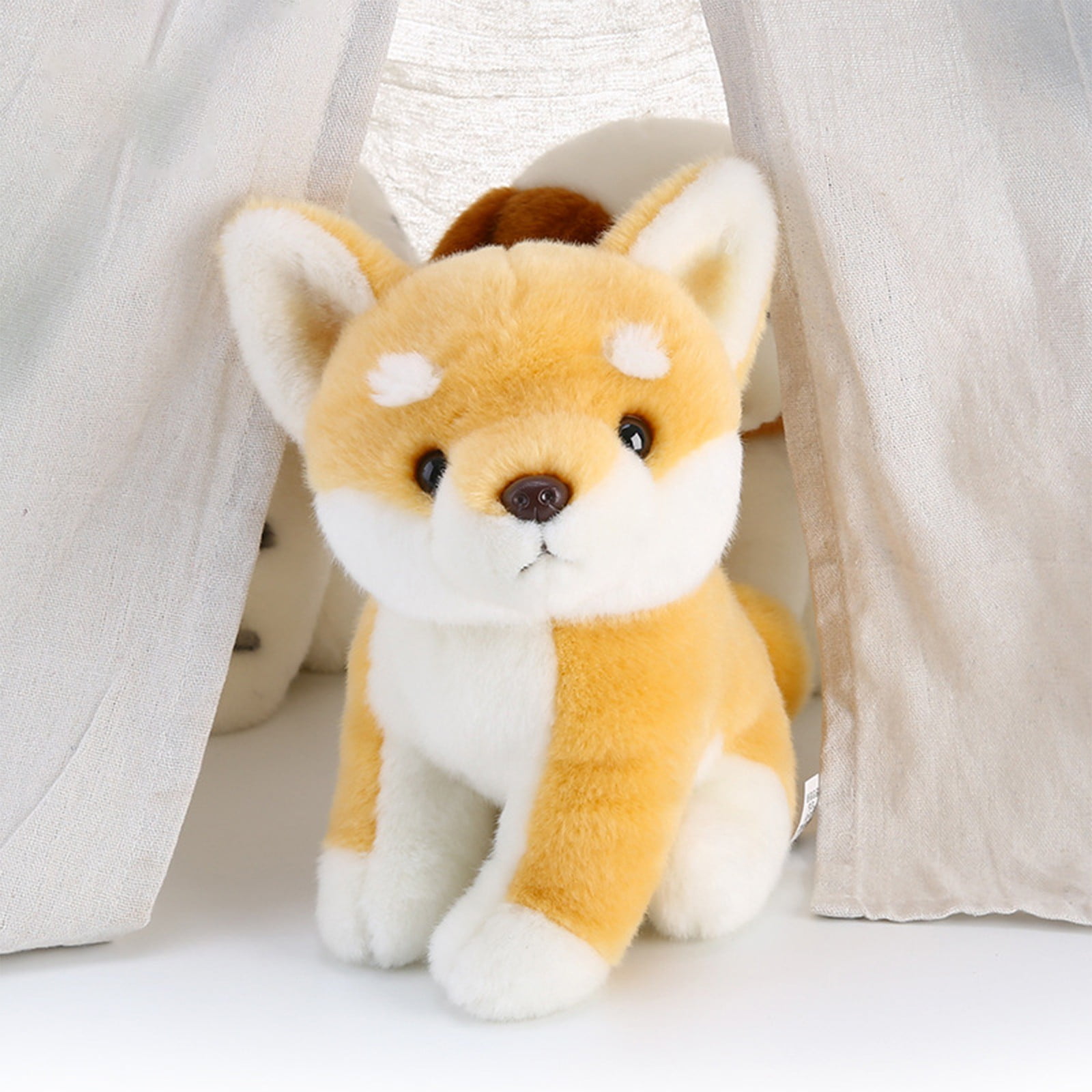 Pyaiiner Yellow Plush Shiba Inu Doll Pillow Super Soft Cute Stuffed ...