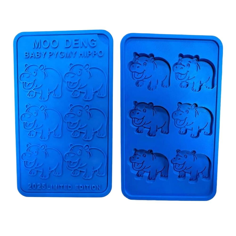 Pygmy Hippo Ice Mold, 3D Creative Silicone Pygmy Hippo-Shape Ice-Cube ...