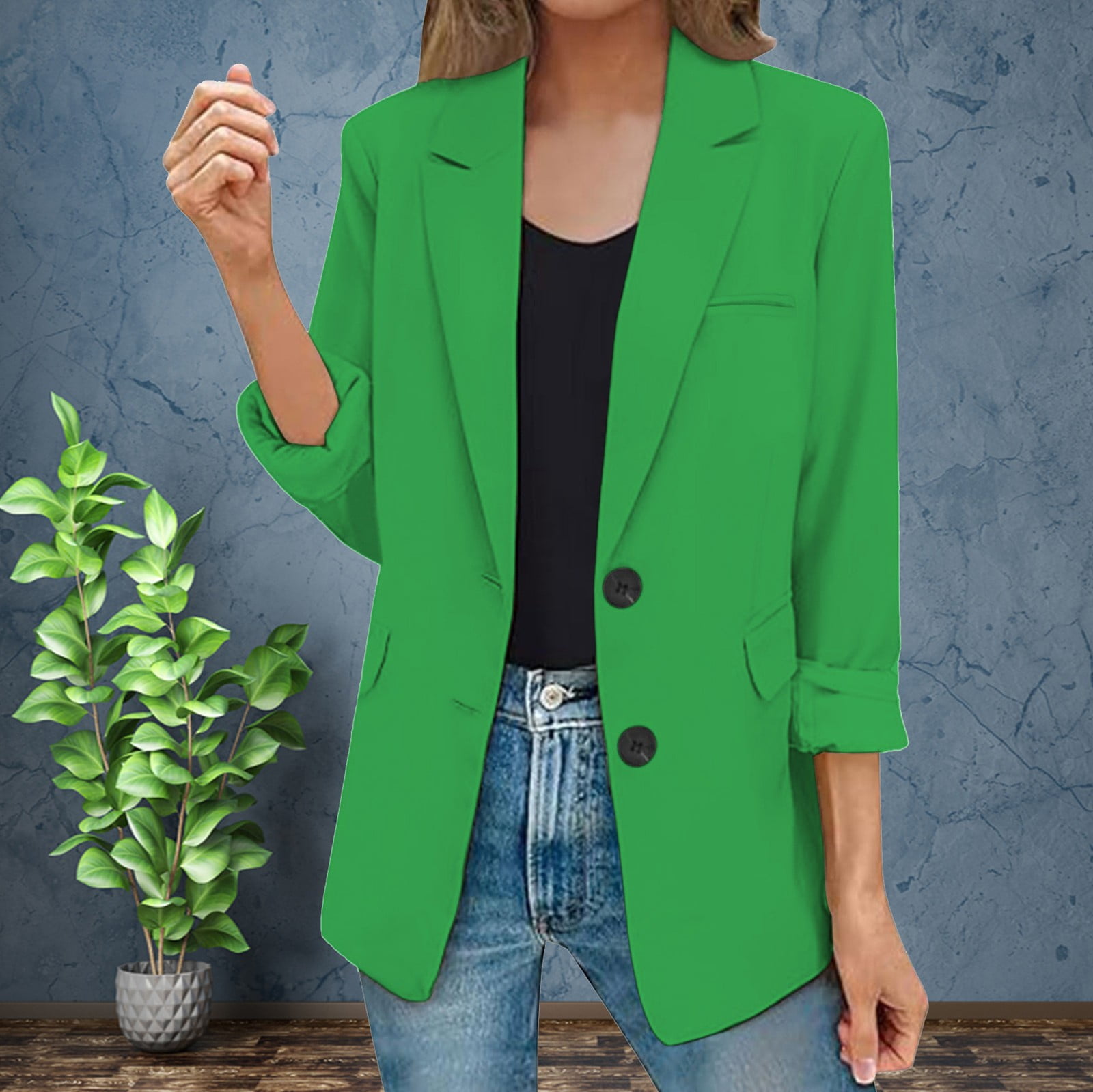 Pyhlmscde Blazers for Women Business Casual Open Front 2026 Long Sleeve ...