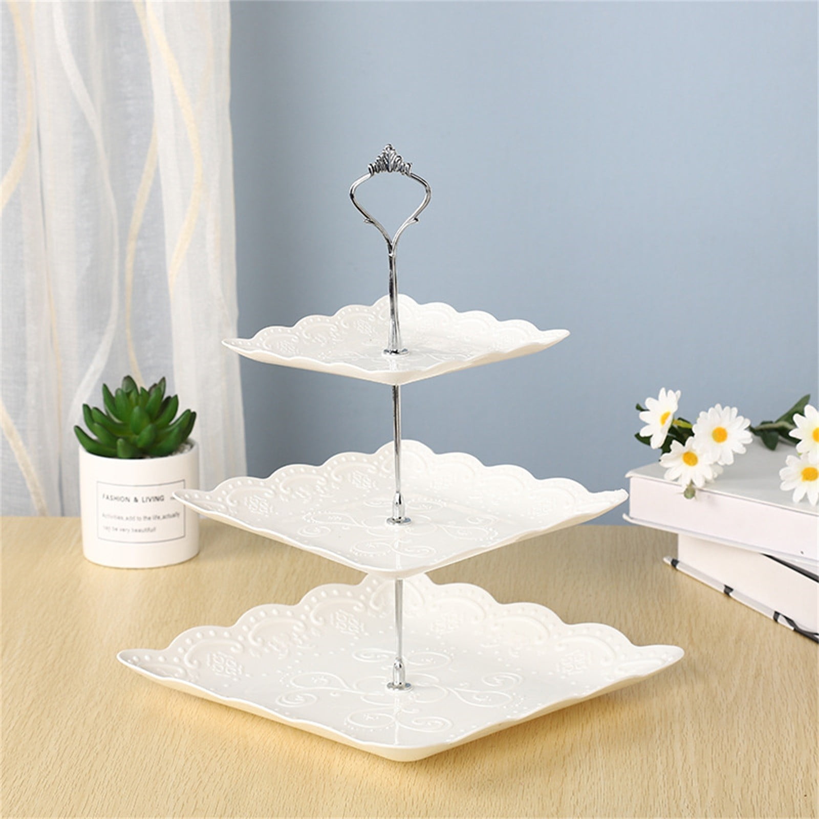 Pyhlmscde Clearance Cake Stand Dessert Table Stand Set 3 Tired Cupcake ...