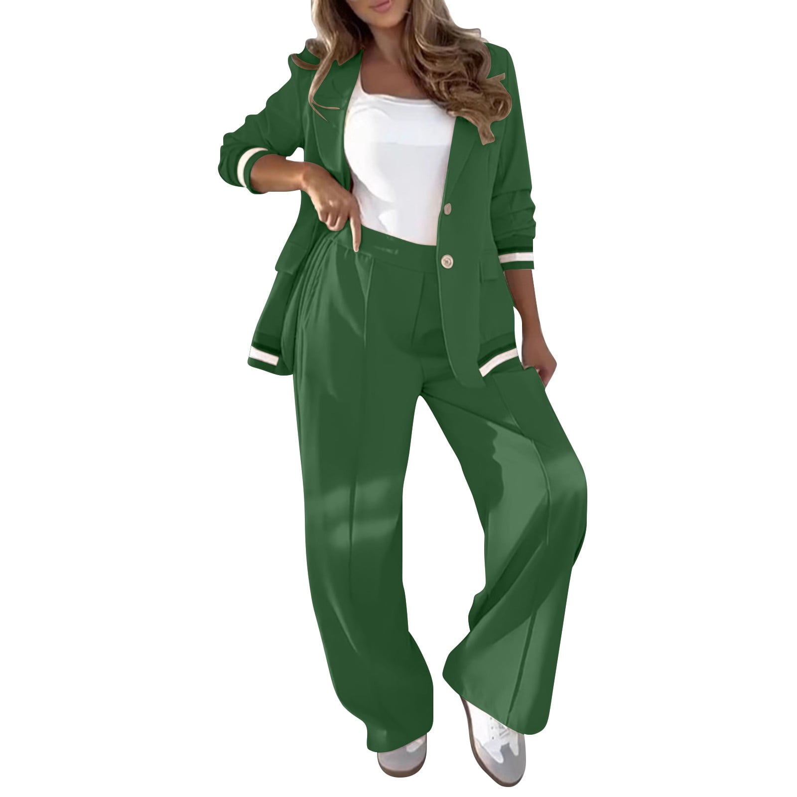 Pyhlmscde Lounge Sets for Women, Women's 2 Pieces Streetwear Pants Sets Suits Long Sleeve Shirt ...