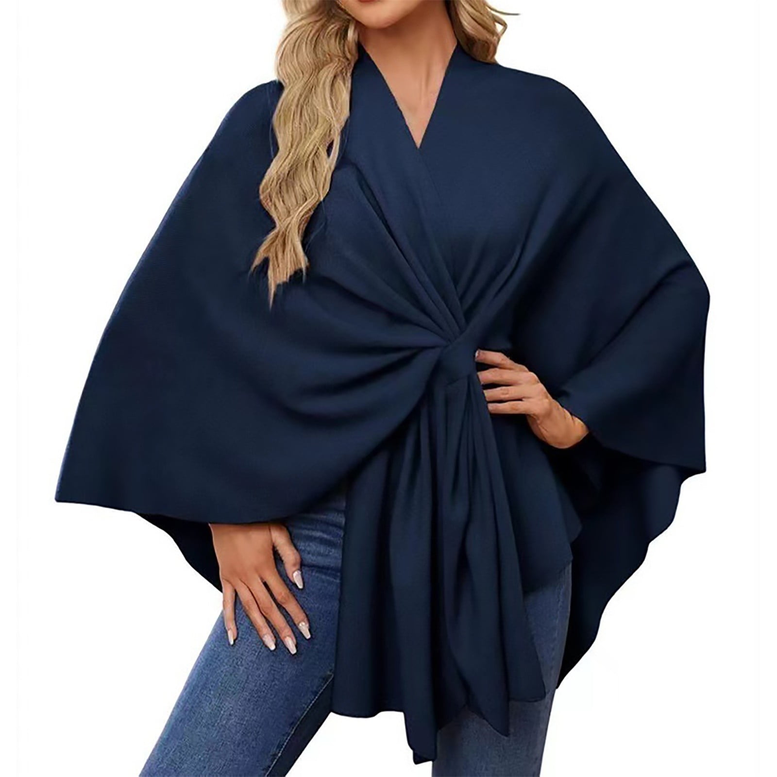Pyhlmscde Women's Elegant Soft Open Front Poncho, Shawls for Women ...