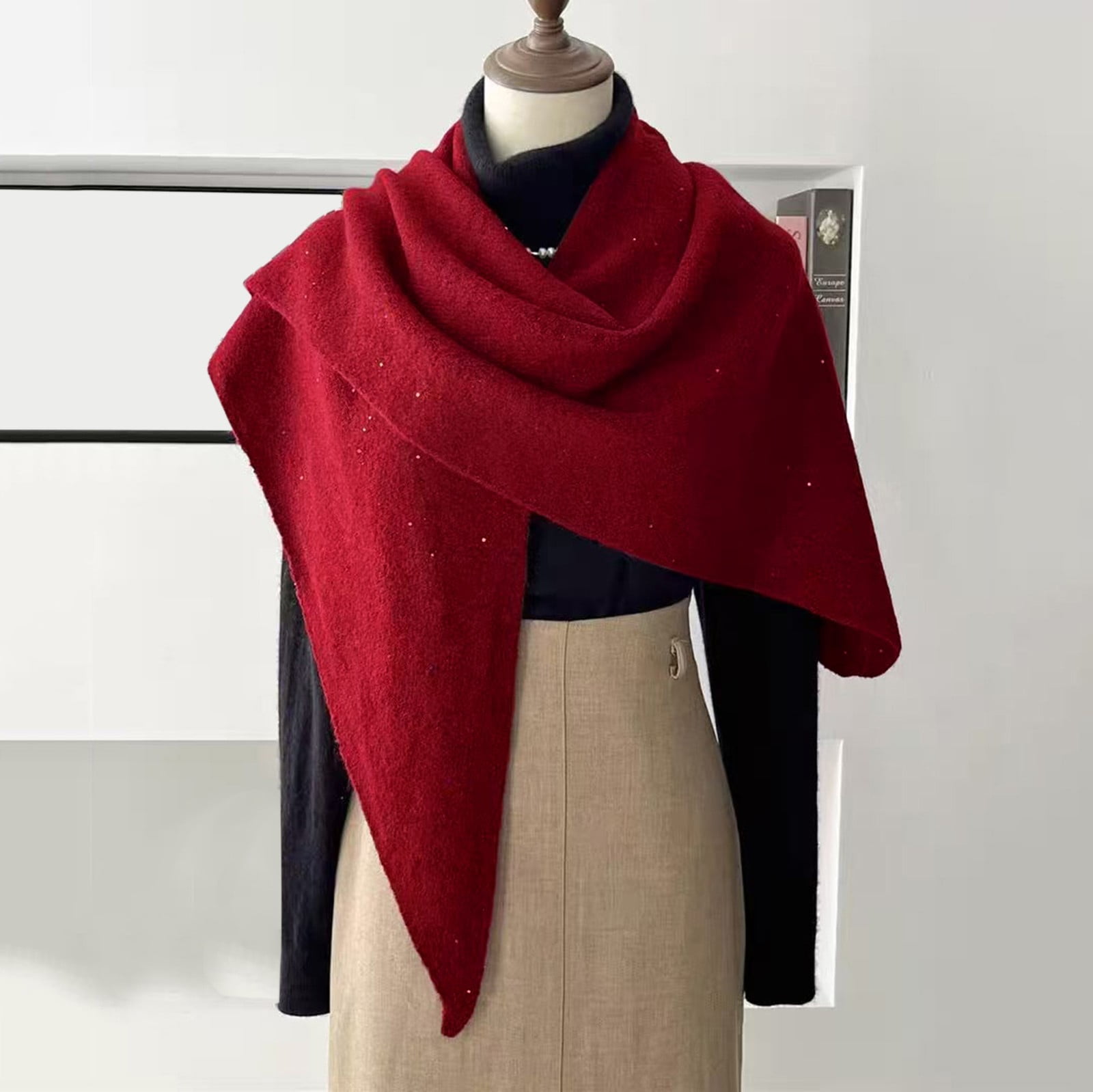 Pyhlmscde Women's High Wool Containing Large Shawls, Shawl Wraps for ...