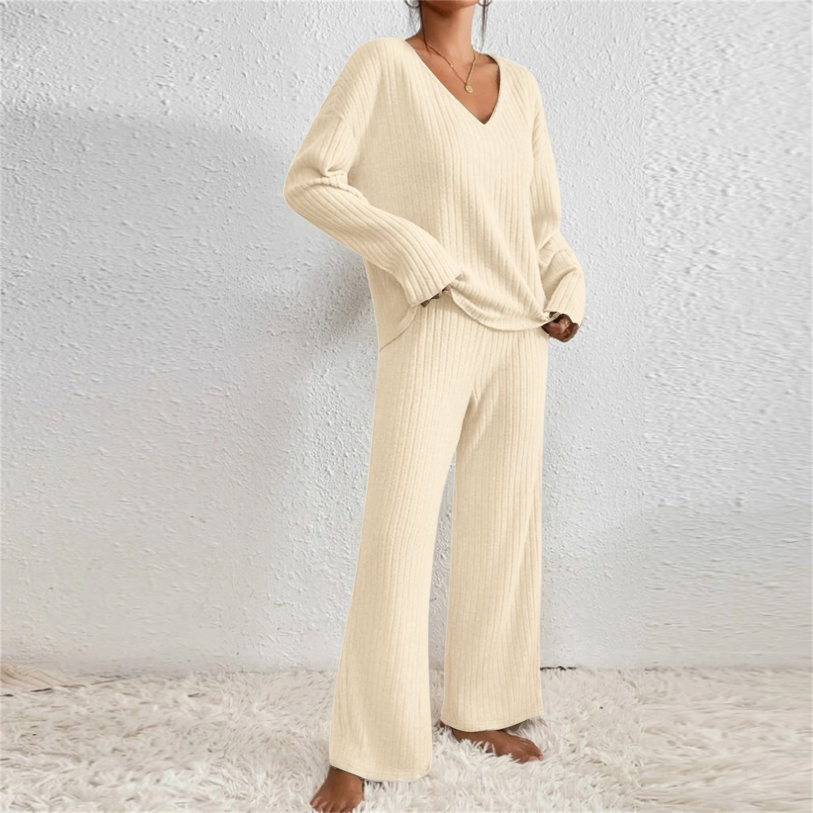 Pyhlmscde Women's Knit Sweater Long Sleeve 2 Piece Outfits, Women Fall ...