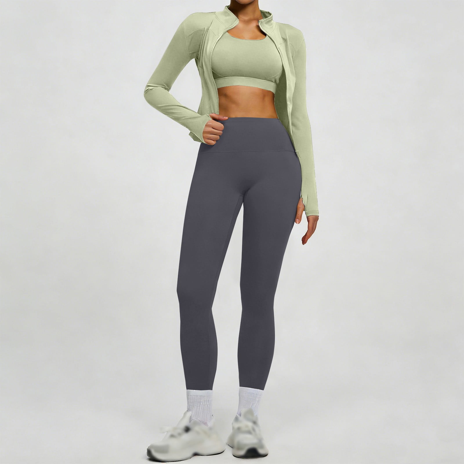 Pyhlmscde Work Out Outfits for Women Set 2 Piece Seamless Butt Lifting ...