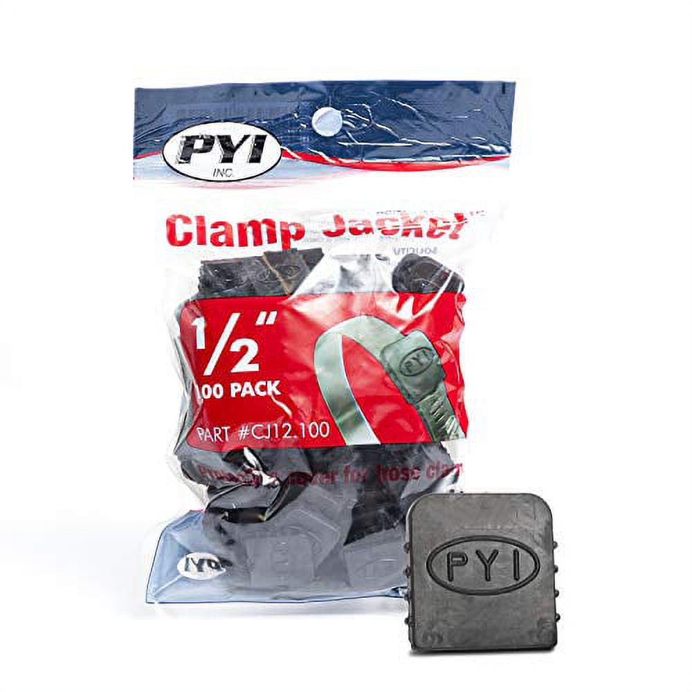Pyi CJ12100; Clamp Jackets 1/2 Black 100-Pack - Walmart.com