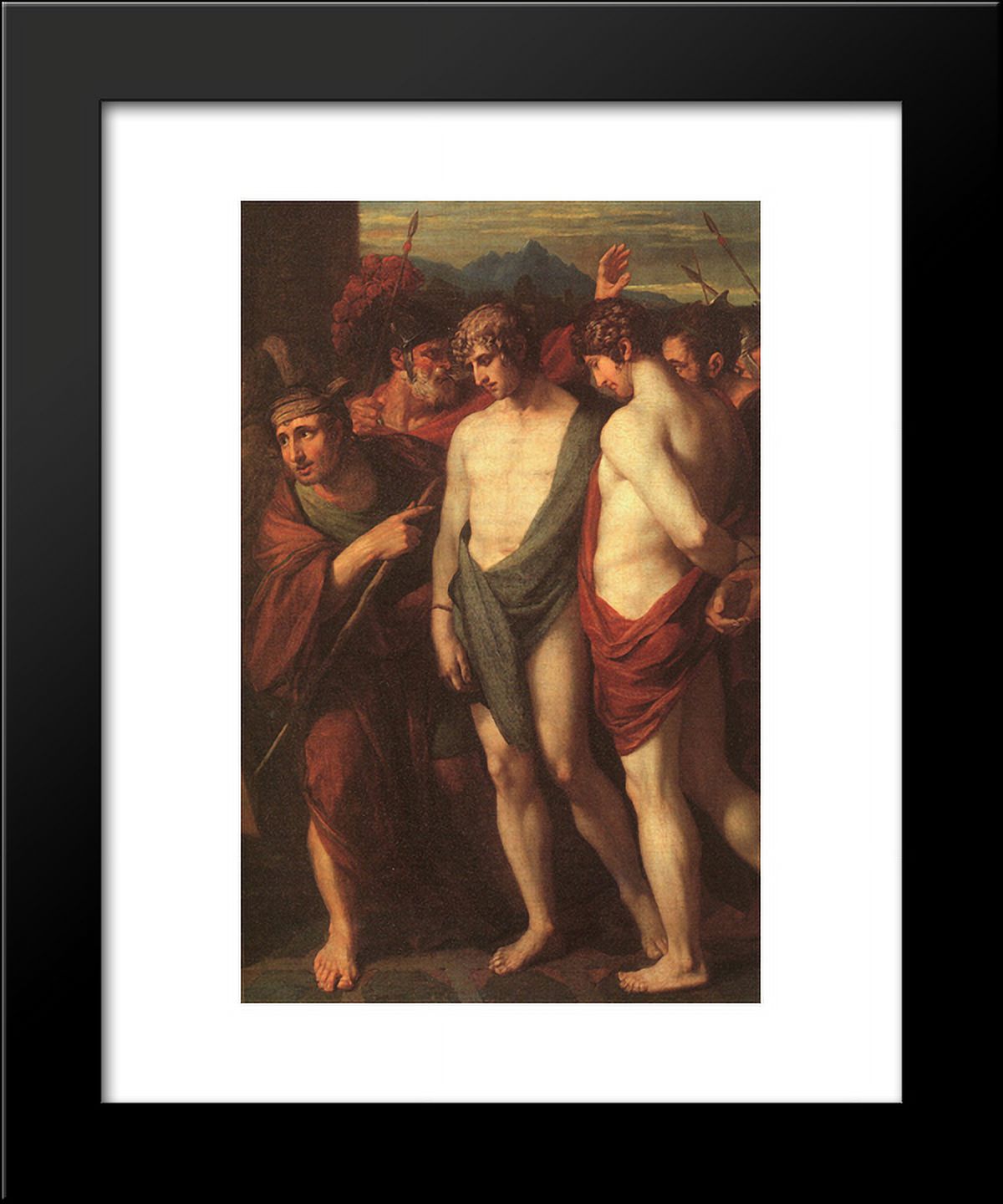 Pylades and Orestes Brought as Victims before Iphigenia (detail) 20x24 ...