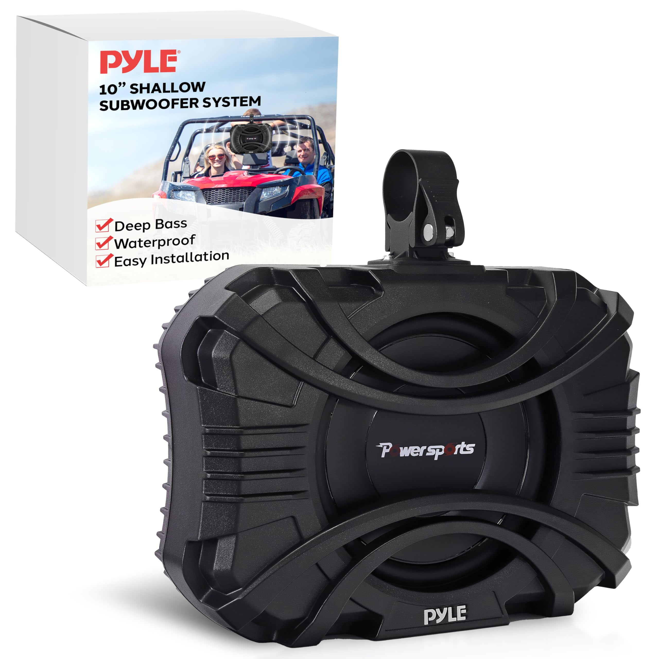 Pyle 10 Inch Subwoofer System - 400 Watts Powered Subwoofer for Marine ...