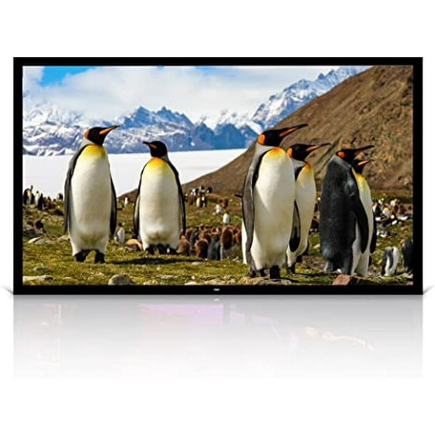 Pyle 110" Matt White Home Theater TV Wall Mounted Fixed Flat Projector ...