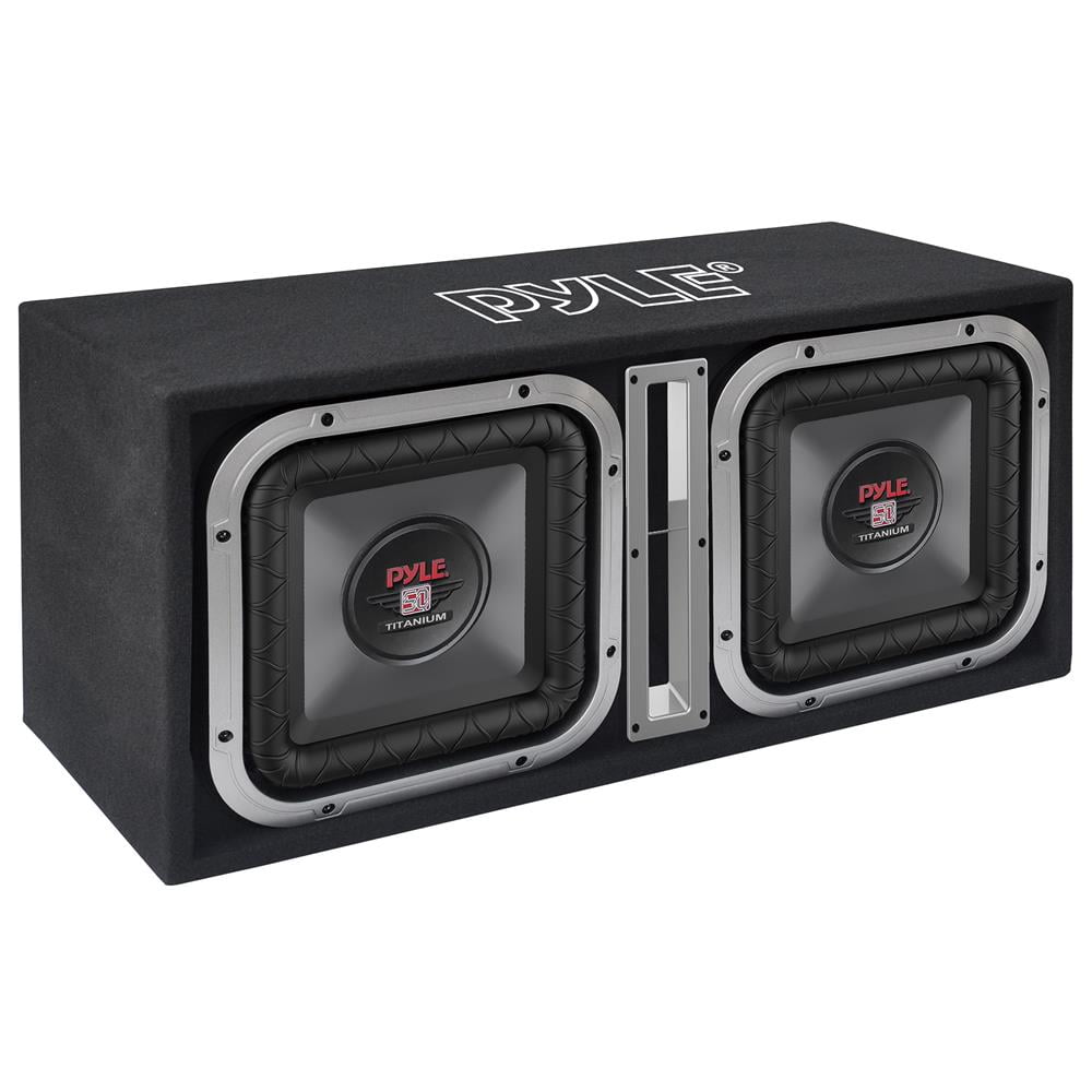 Pyle 12" Dual Series Vented Subwoofer Enclosure, 2 x 1200 Watts Max ...