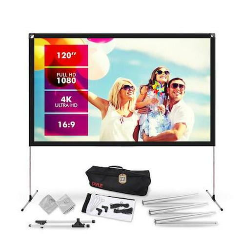 Pyle 120'' Portable Outdoor Projection Screen - Lightweight Viewing ...