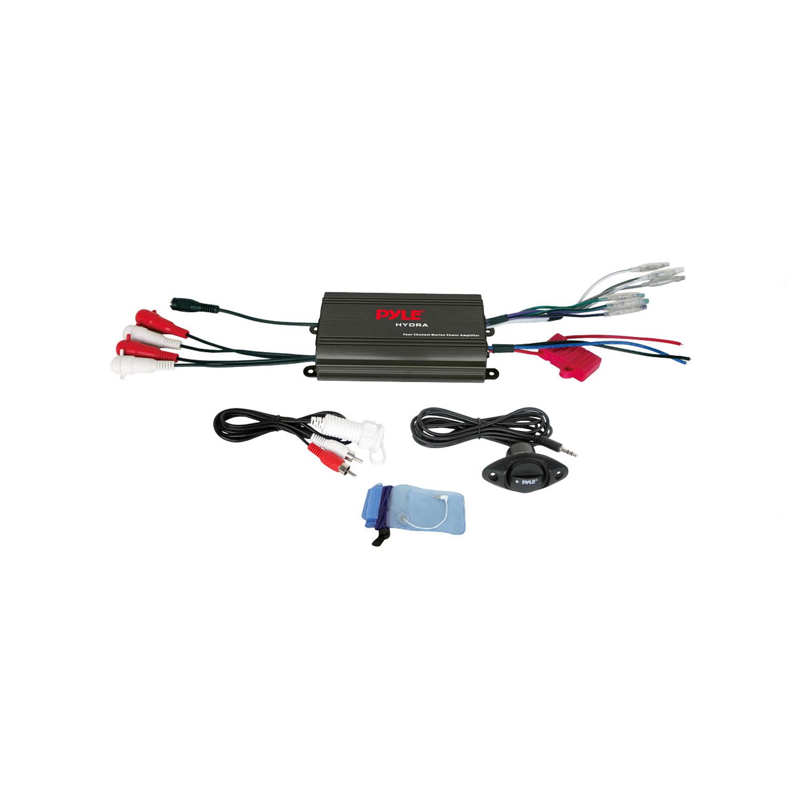 Pyle 1200W 4-Channel Waterproof Micro Marine Amplifier Amp Stereo ...