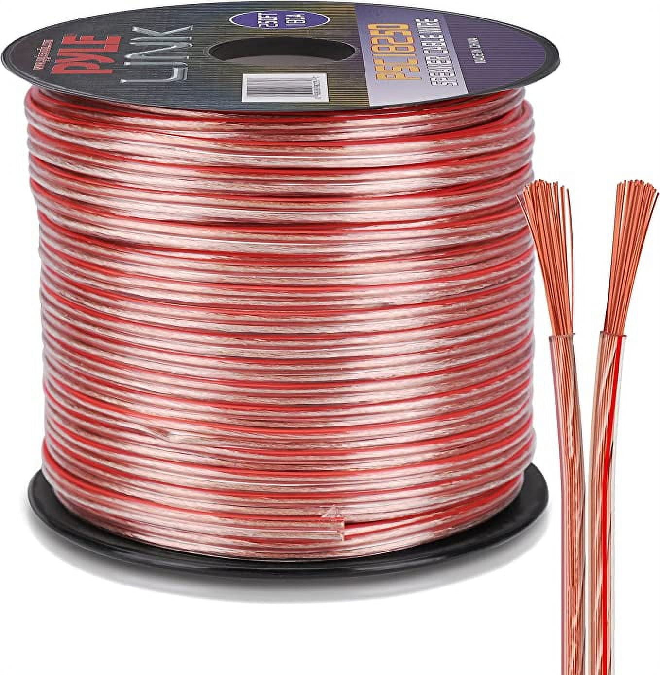 Pyle 250ft 18 Gauge Speaker Wire 1 Copper Cable in Spool for Connecting ...