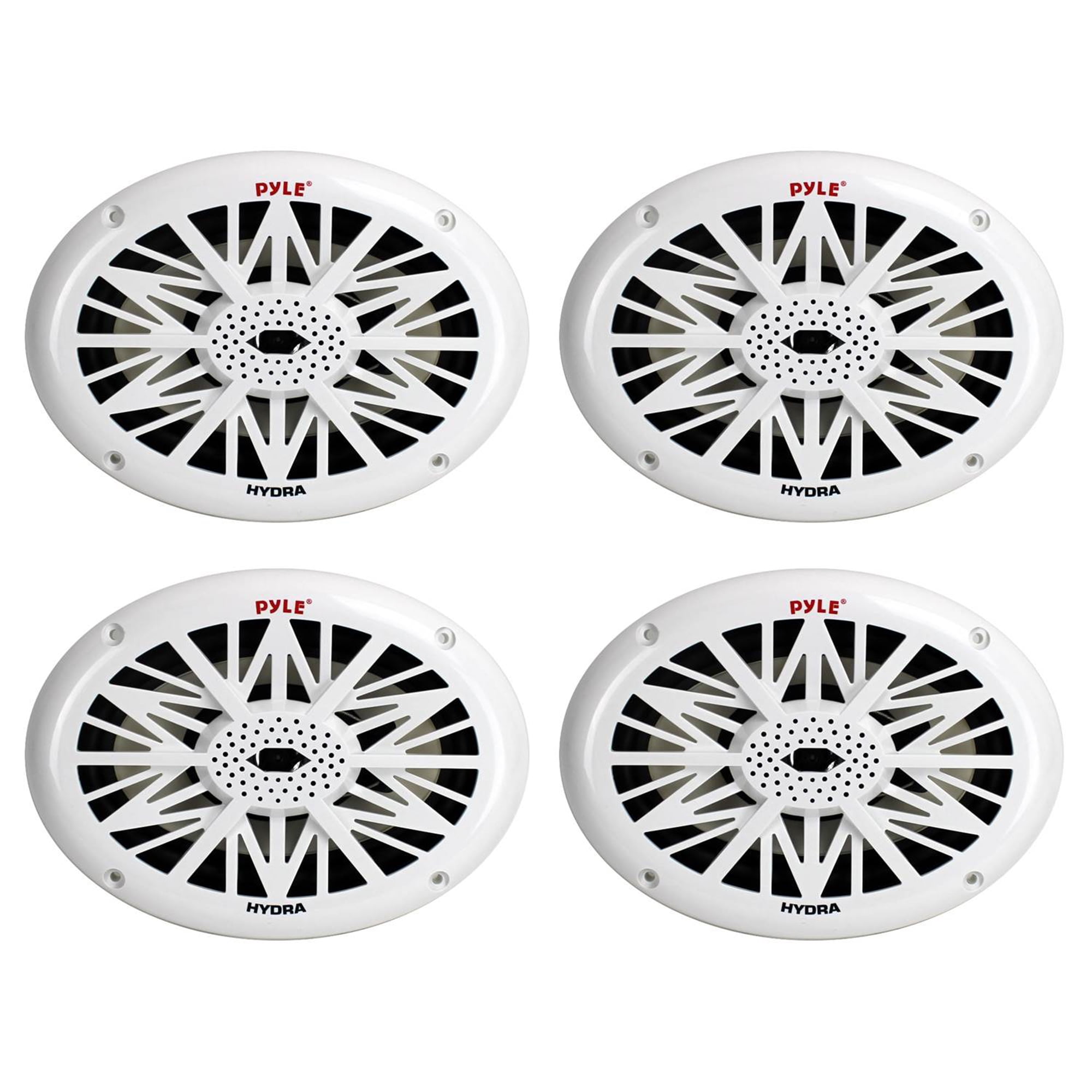 Pyle 260W 4 Ohms Water Resistant 2 Way Boat Marine Speakers, White (4 Pack) - Walmart.com