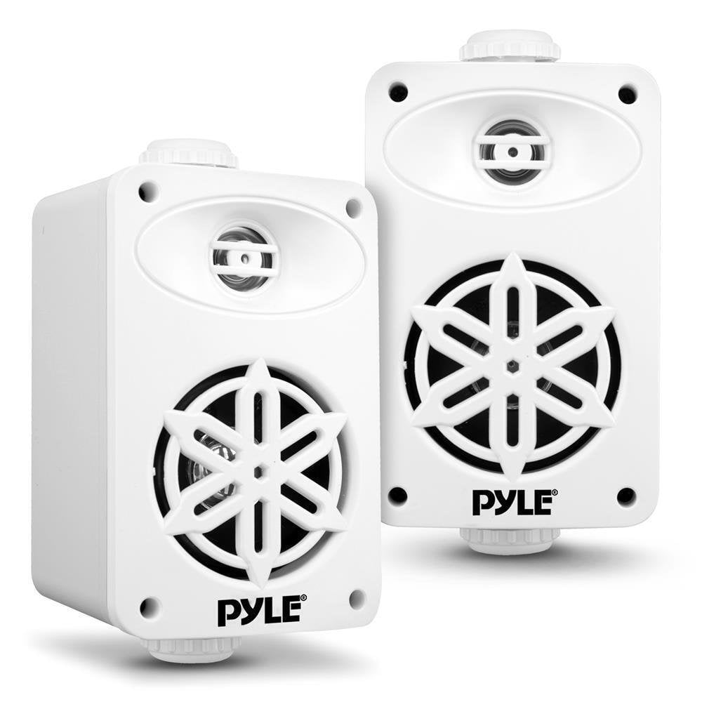 Pyle 3.5 2-Way Indoor/Outdoor Speaker System - 1/2 High Compliance Polymer - Walmart.com