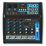 Pyle 4 Channel Bluetooth Sound Board Mixer System for DJ Studio Audio ...