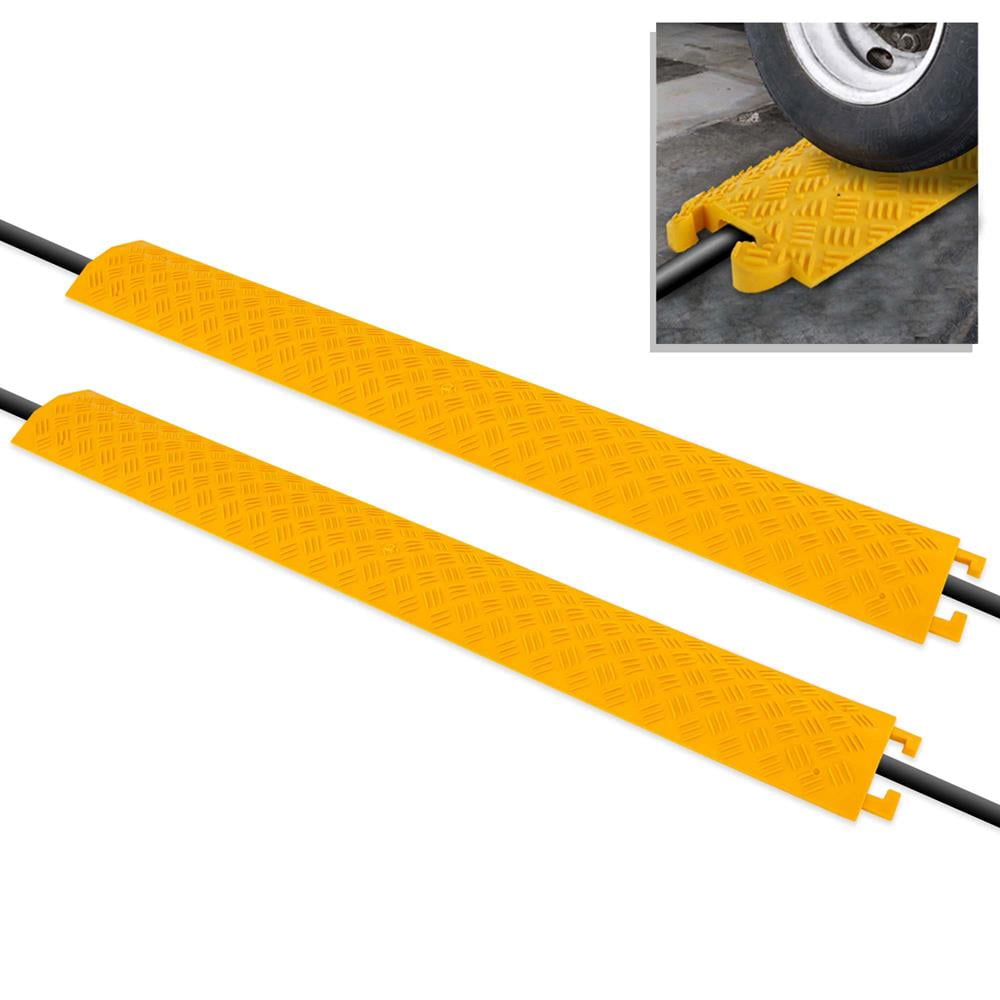 Pyle 40" Cable Wire Protector Cover Ramp for Floor Cord Safety, Yellow ...