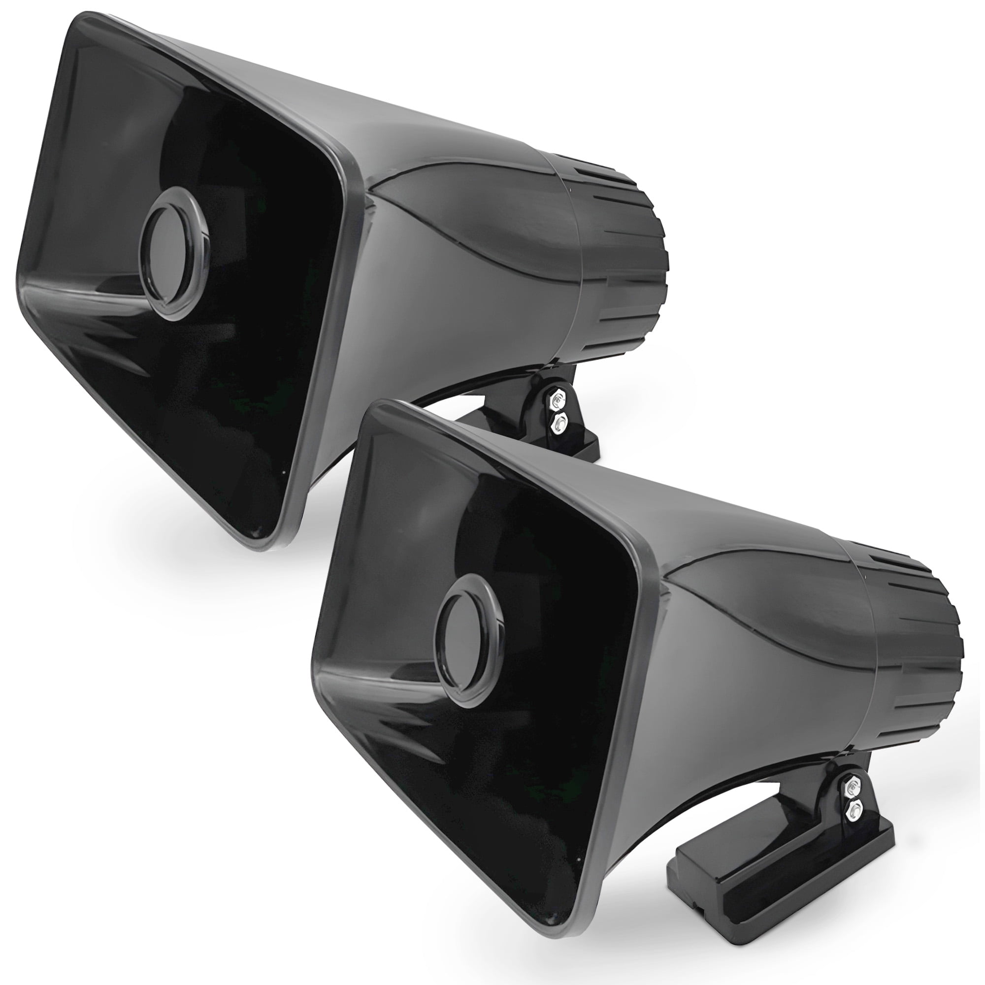 Pyle 6" PA Horn Speaker, Indoor/Outdoor Use, 50W Peak Power, Black, 2 ...