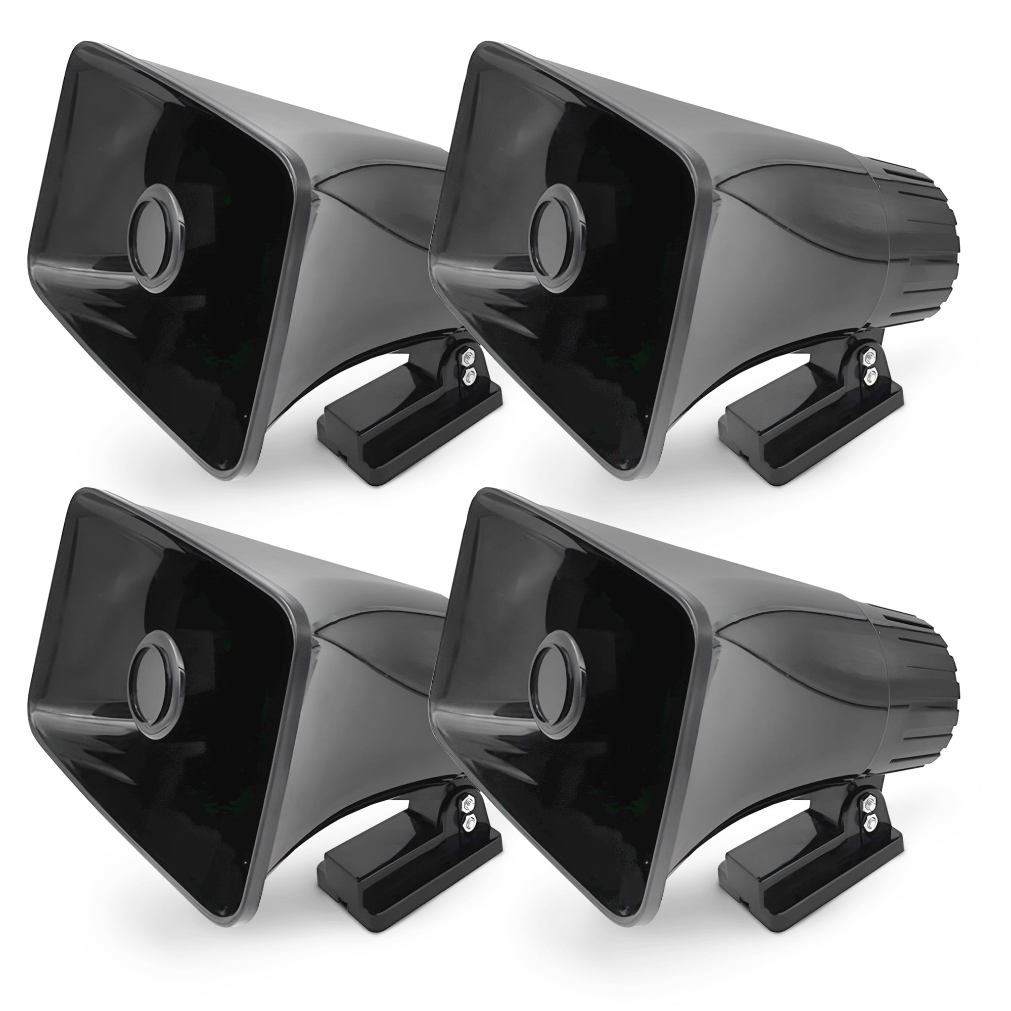 Pyle 6" PA Horn Speaker, Indoor/Outdoor Use, 50W Peak Power, Black, 4 ...