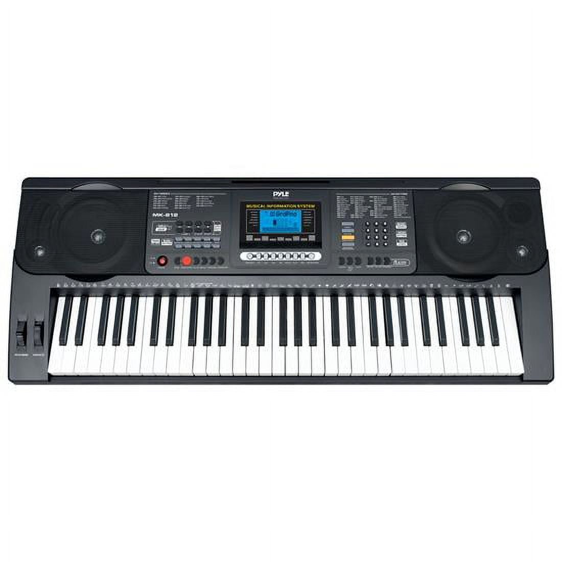 Pyle 61 Keys 2 in 1 Portable Electronic Piano Keyboard with Stool and ...
