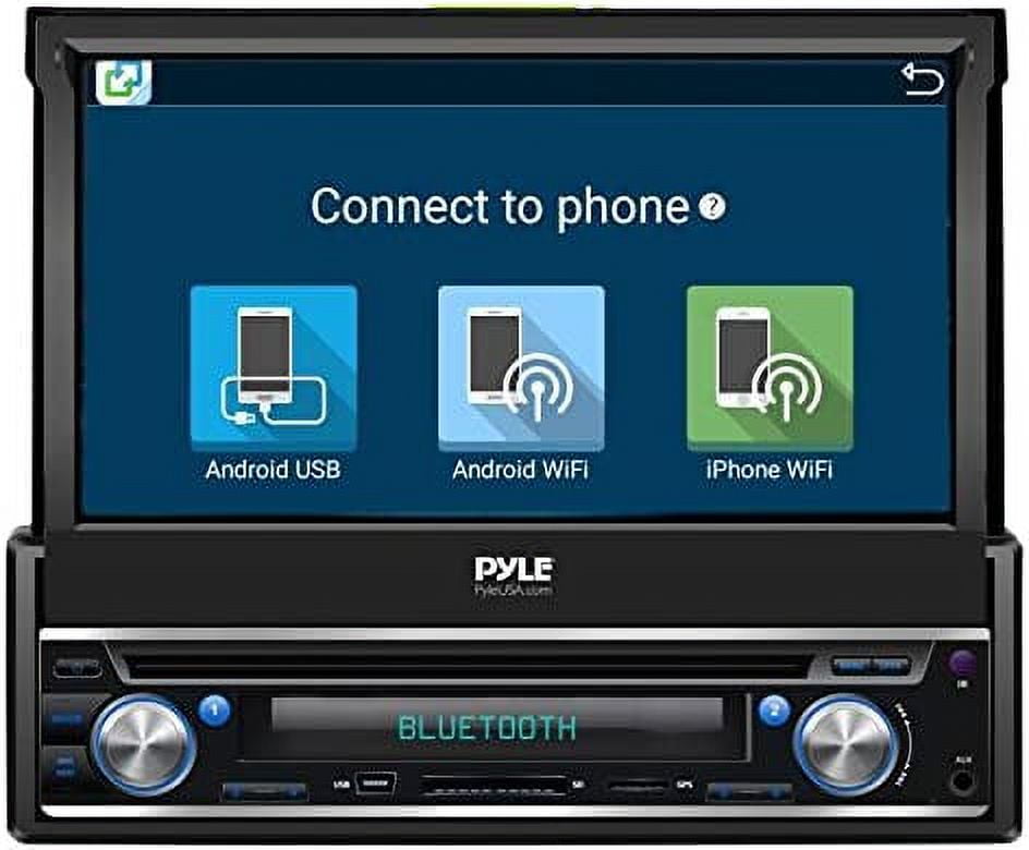 Pyle 7" Flip Out Touch Screen Single DIN In Dash Android Car Stereo ...