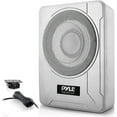 Pyle 8-Inch Low-Profile Amplified Subwoofer System - 600-Watt Compact ...