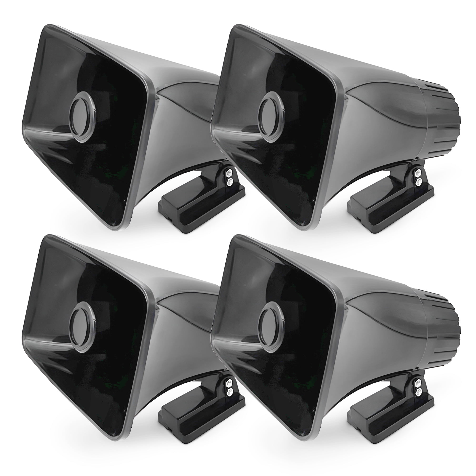 Pyle 8" PA Horn Speaker, Indoor/Outdoor Use, 65W Peak Power, Black, 4 ...