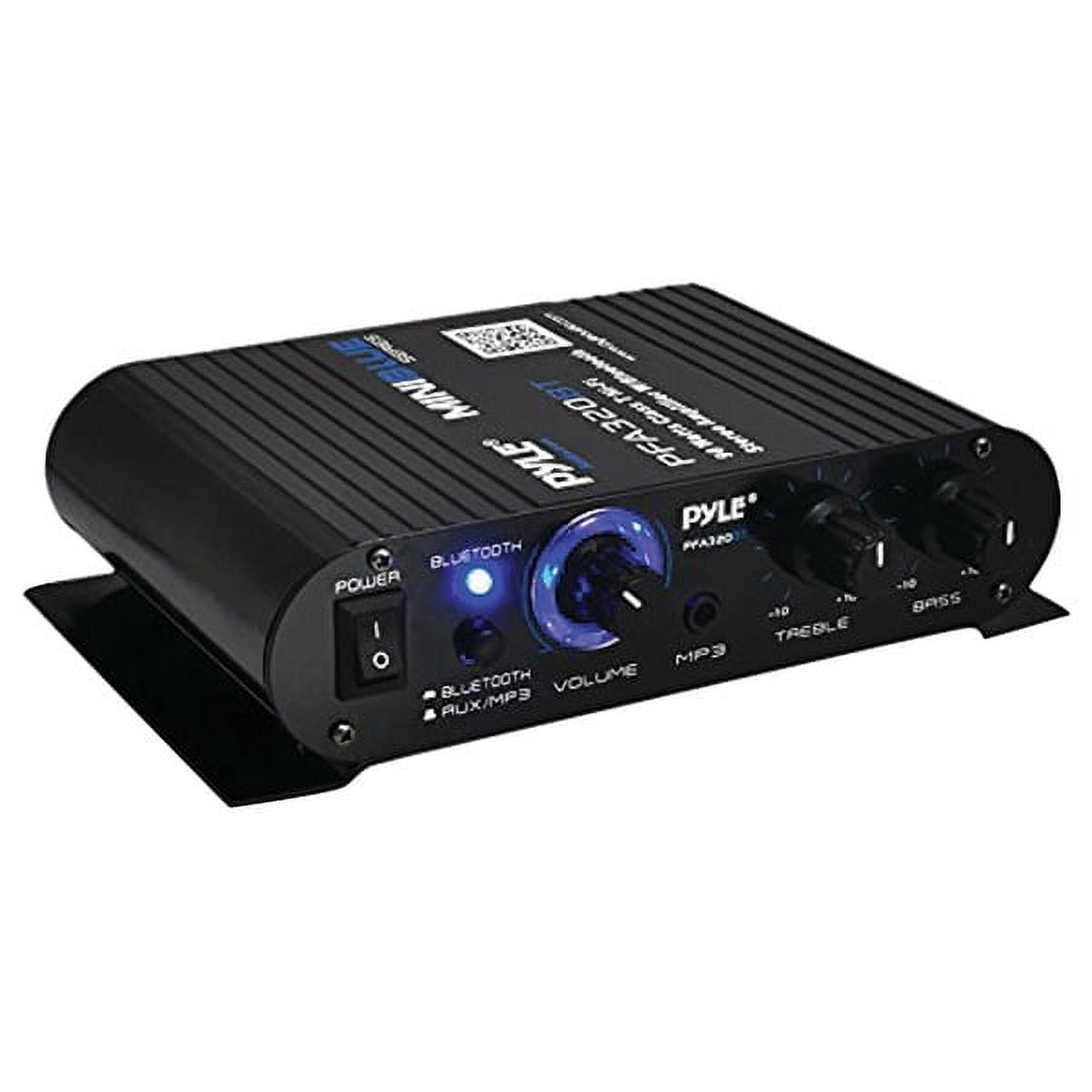 Pyle Home® 90-Watt Bluetooth Mini Blue Compact Amplifier for Home ...
