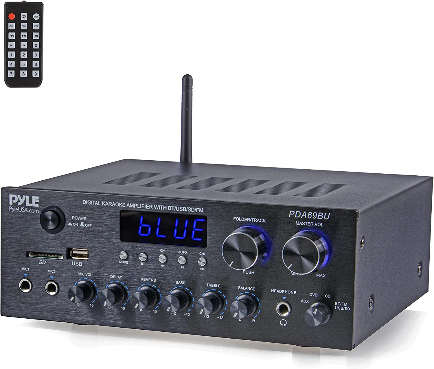 Pyle Bluetooth Home Audio Amplifier Dual Channel Sound Audio System ...