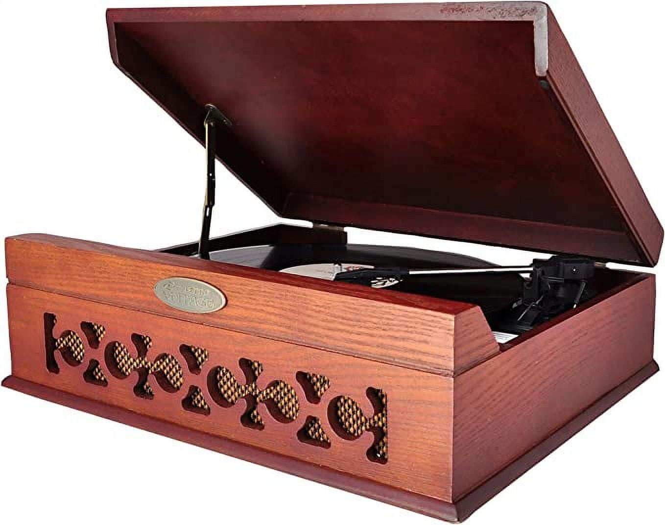 Pyle Bluetooth Retro Turntable W/ Speakers, Wireless Record Player ...