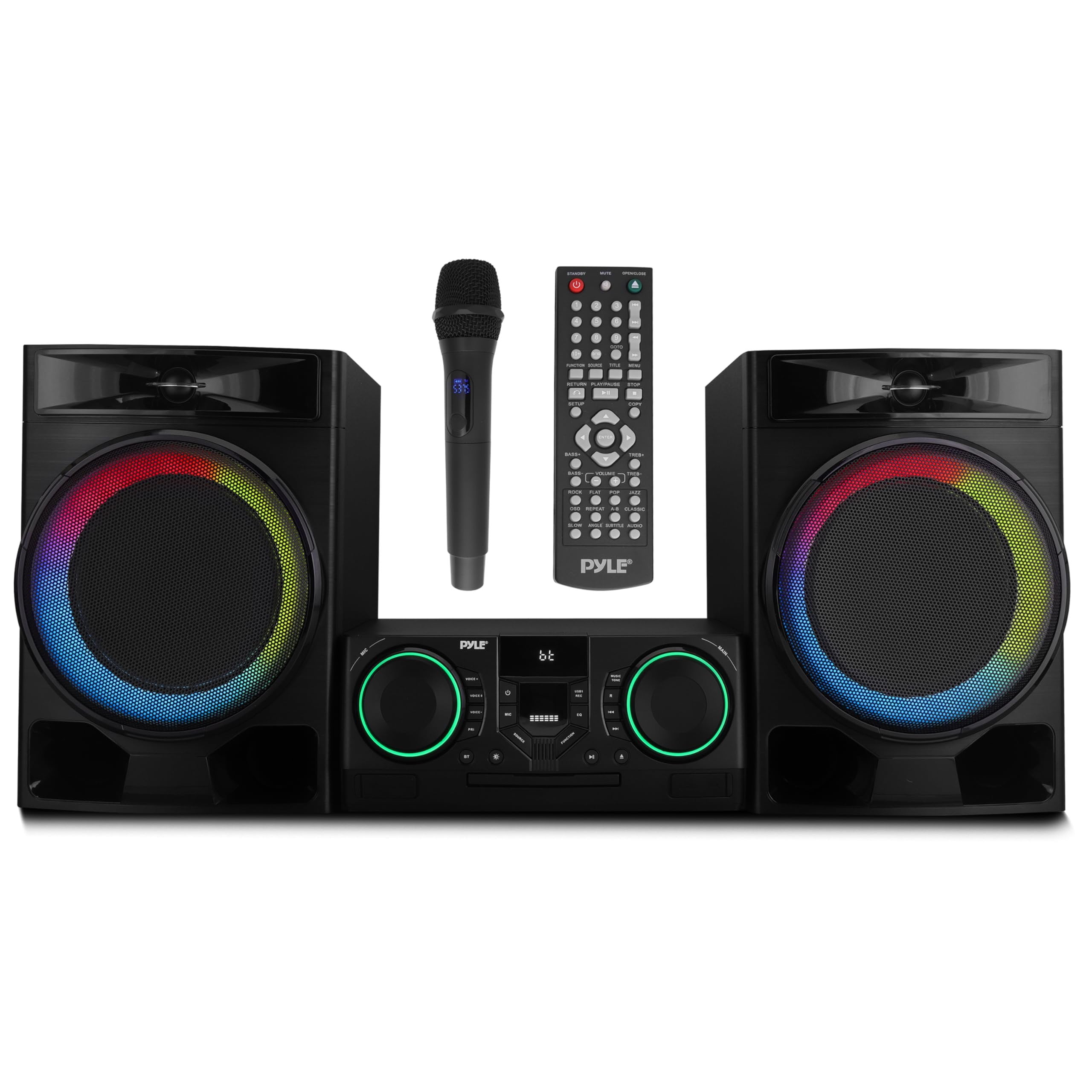Pyle CD Stereo System with Bluetooth, MP3/DVD/CD Playback, Dual USB ...