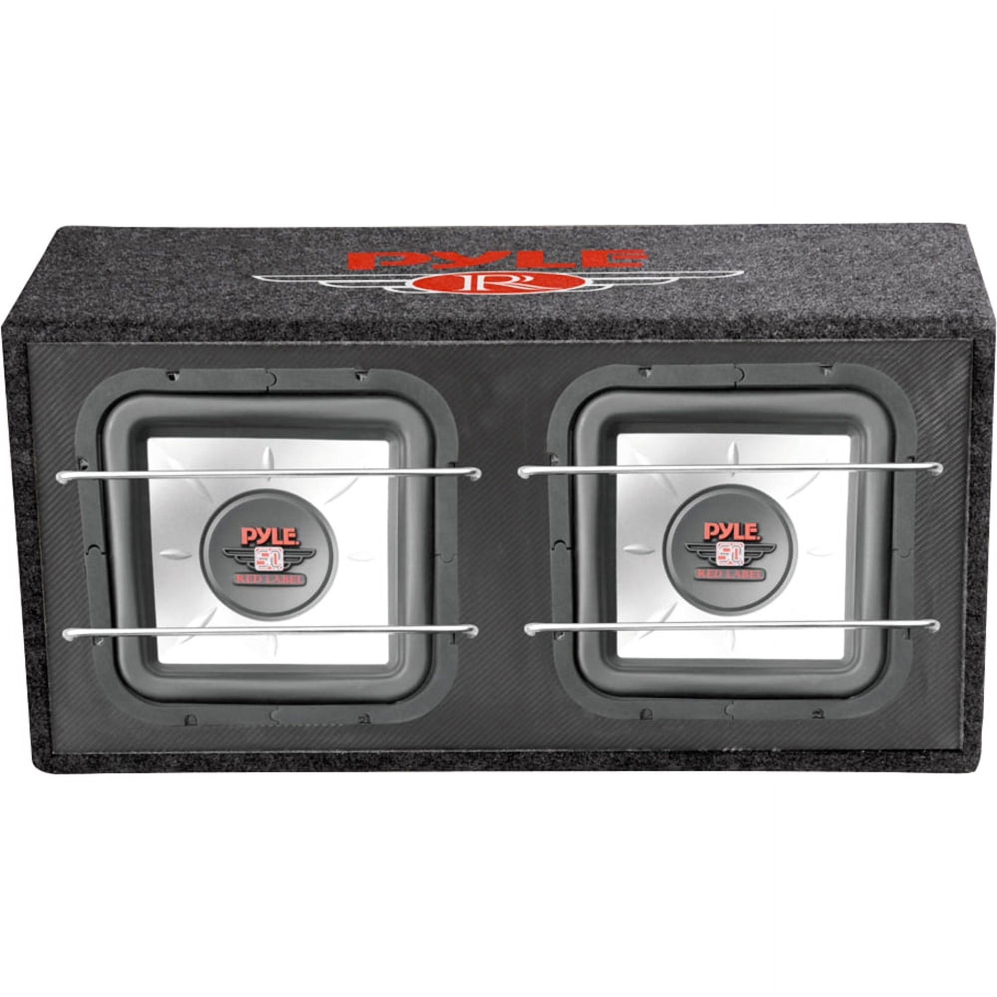 Pyle Car Audio PLSQBS122 New Dual Square 12 Inch Subwoofer Enclosure ...