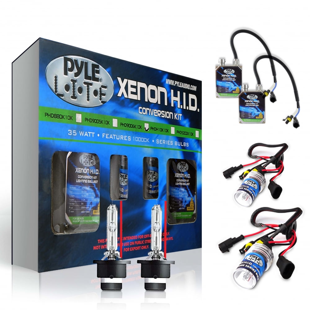 Pyle Car Light System Conversion Kit - 35W 6000K Single Beam 9006 HID ...