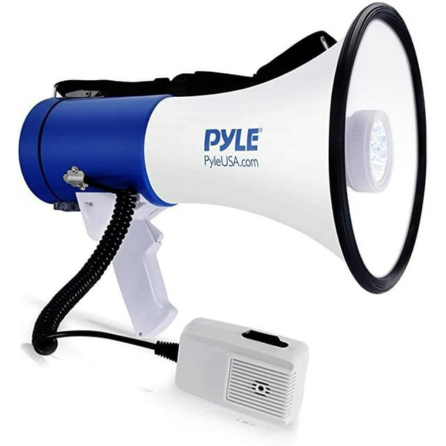 Pyle Compact Portable PA Megaphone Speaker - 50W Handheld Bullhorn W ...