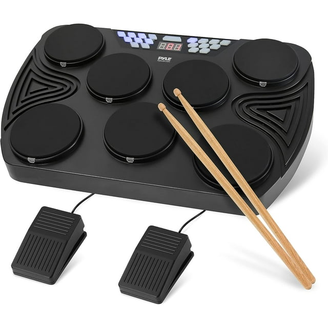 Pyle Electronic Tabletop Drum Machine - Digital Drumming Kit - Walmart.com